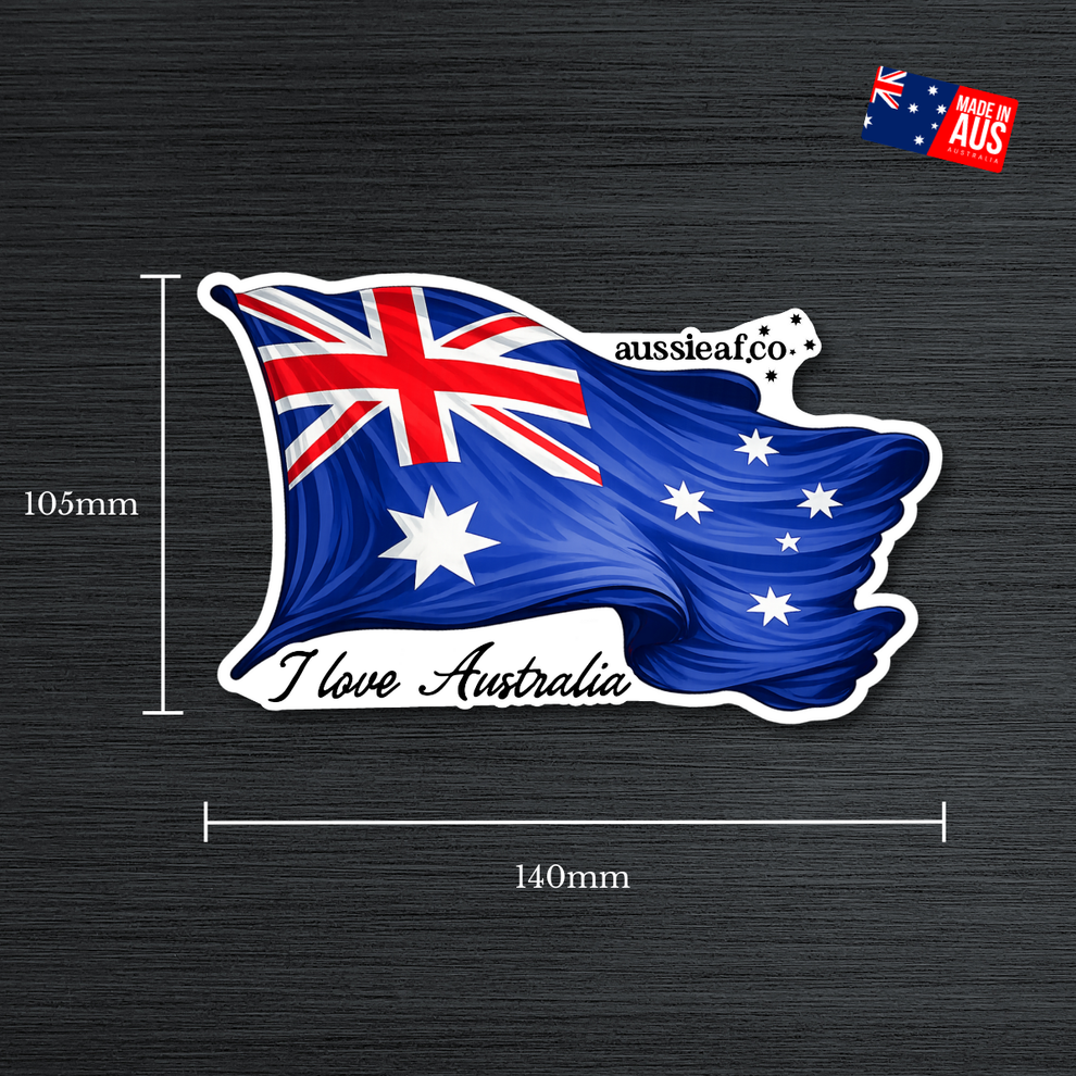 I Love Australia UV Vinyl Bumper Sticker – Limited Edition | AussieAF™
